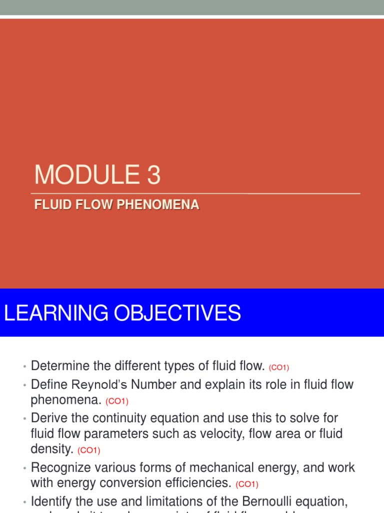 MODULE#4 - Fluid Flow Phenomena - Continuity Equation - Jan2018 | Download Free PDF | Fluid ...