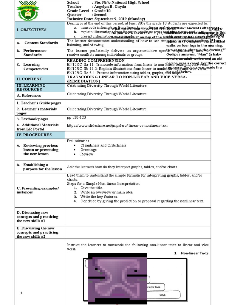 Transcoding From Linear To Non Linear Text | PDF | Oedipus | Reading ...
