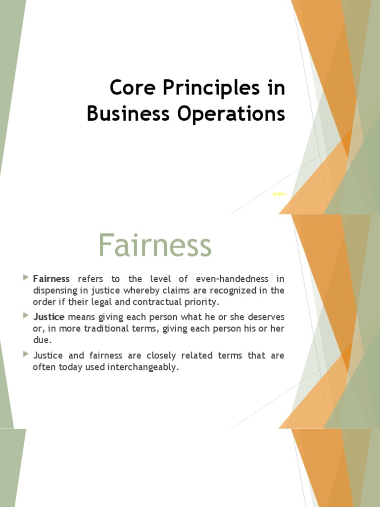 Core Principles in Business Operations | PDF | Transparency (Behavior ...