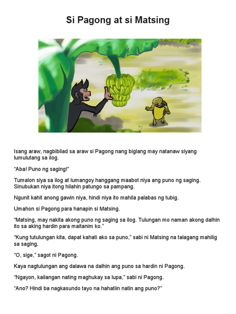 Si Pagong at Si Matsing | PDF