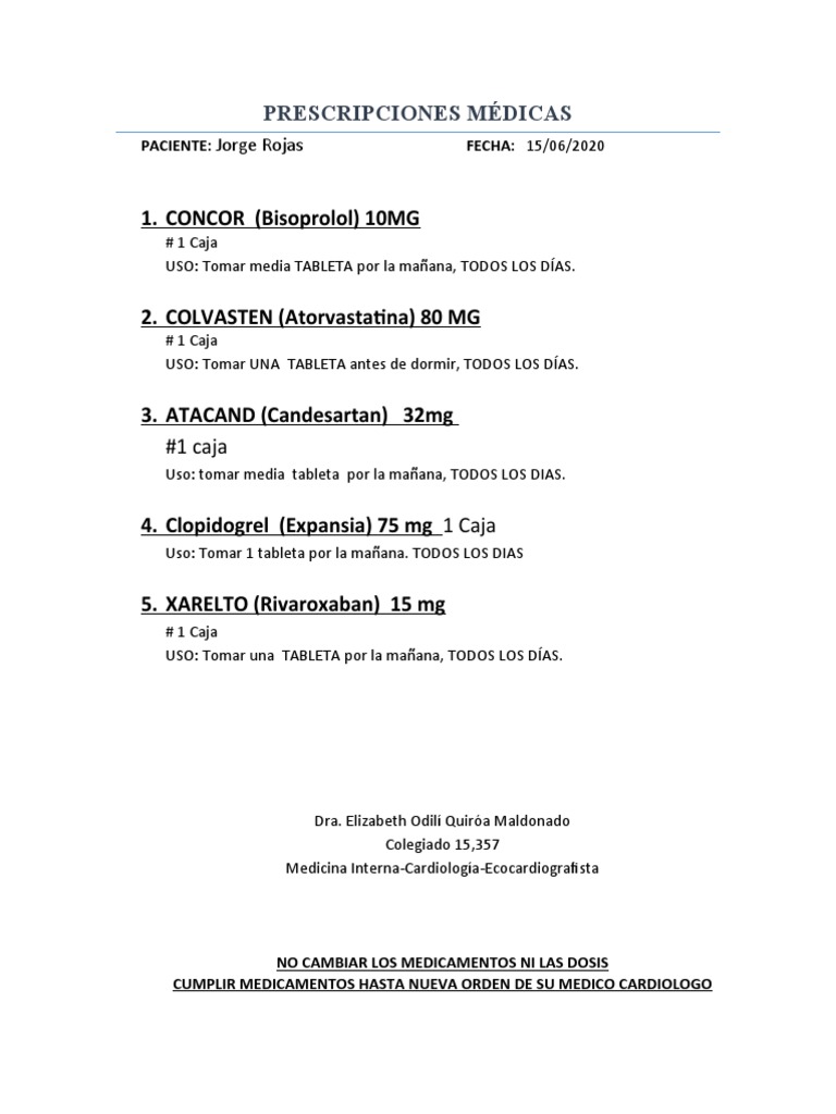 Prescripciones Médicas | PDF