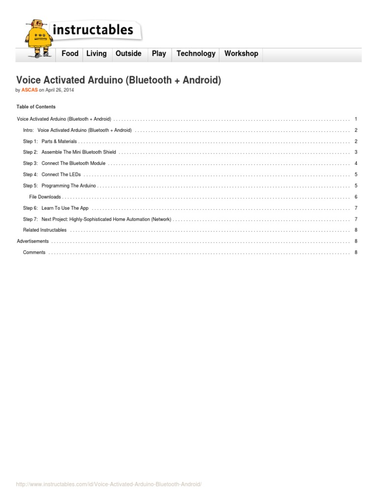 Voice Activated Arduino Bluetooth Android | PDF | Google Play | Arduino