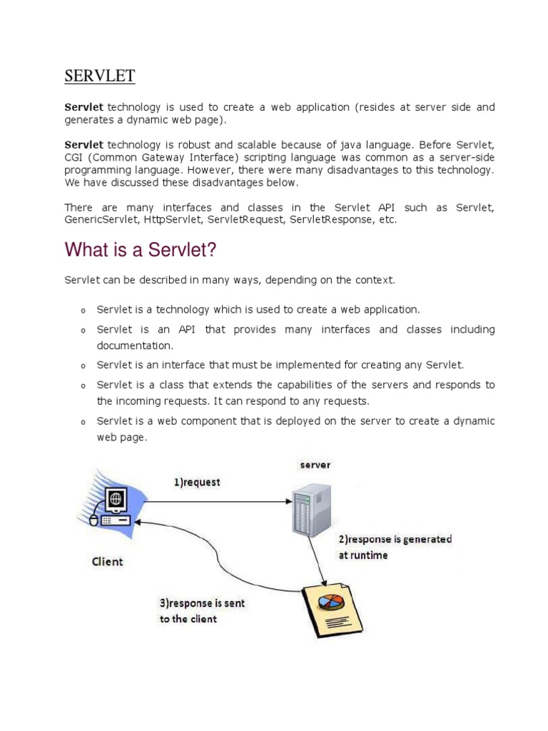 What Is A Servlet? | PDF | Java Servlet | Hypertext Transfer Protocol What Is A Servlet? | PDF | Java Servlet | Hypertext Transfer Protocol
