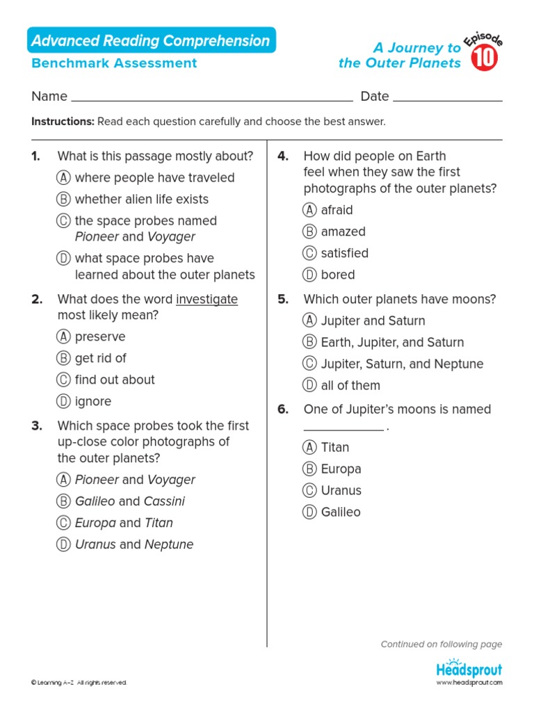 A B C D: Advanced Reading Comprehension | PDF | Space Probe | Saturn