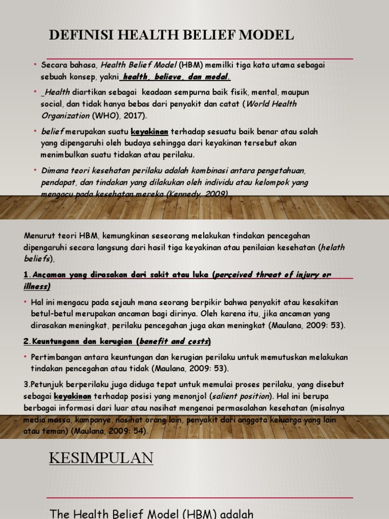 Health Belief Model | PDF | Pengembangan Diri