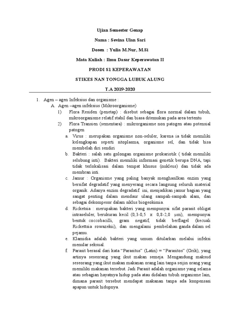Ujian Semester Genap IDK II A.N SEVINA ULAN SARI | PDF