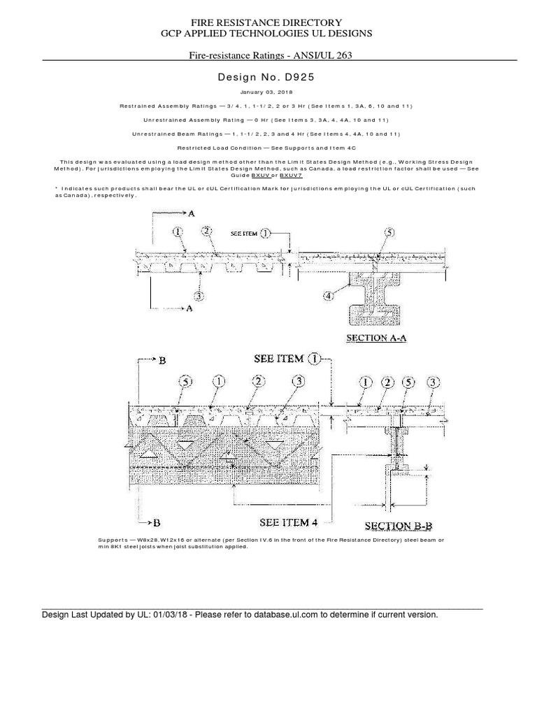 Fire Resistance Directory GCP Applied Technologies Ul Designs Fire-Resistance Ratings - ANSI/UL ...
