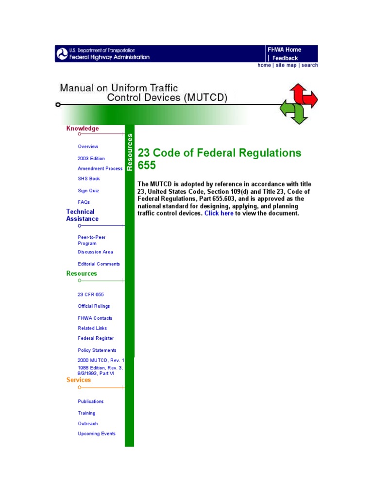 23 Code of Federal Regulations 655: Knowledge | PDF