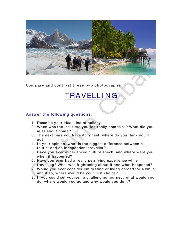 Travelling: Answer The Following Questions | PDF