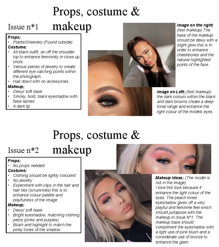 Props, Costume & Makeup Ideas Guide | PDF | Cosmetics | Fashion