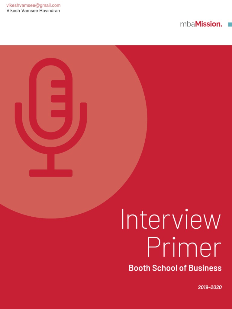 Chicago Booth Interview Guide 2019-2020 | PDF | Interview | Master Of ...