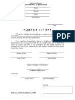 NLC Parental Consent Form Learning Camp Registration Template | PDF ...