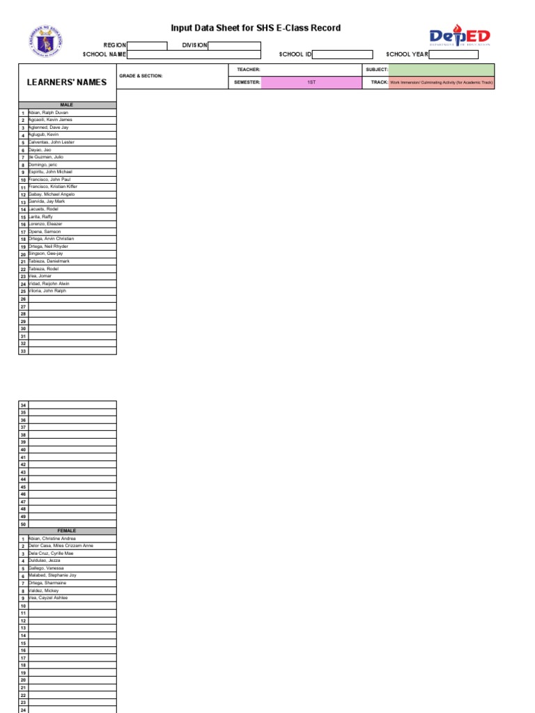 Classroom Performance and Assessment Records: Tracking Student Progress ...