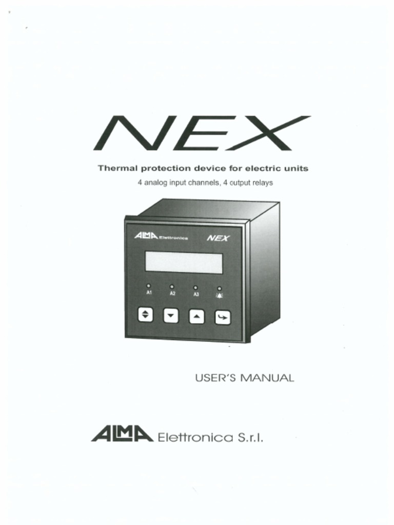 ALMA ELECTRONICS Nex Thermal Protection Device Manual | PDF