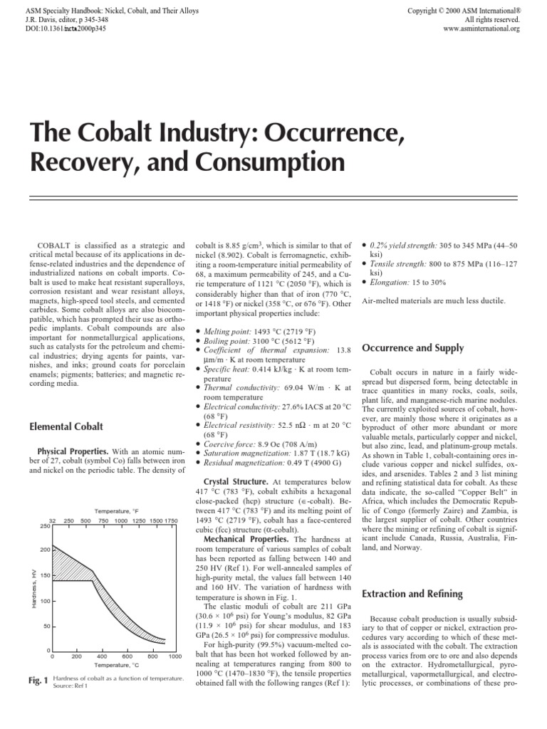 Cobalt PDF | Download Free PDF | Cobalt | Nickel