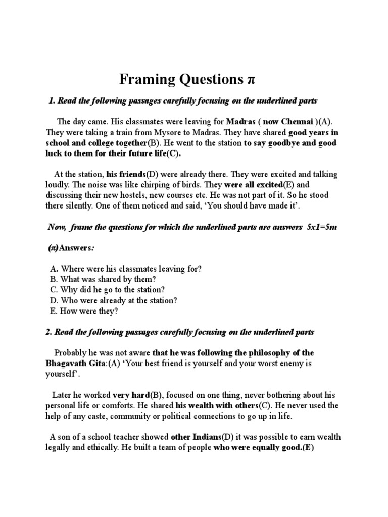 Framing Questions π | PDF | Dionysus | Pollution