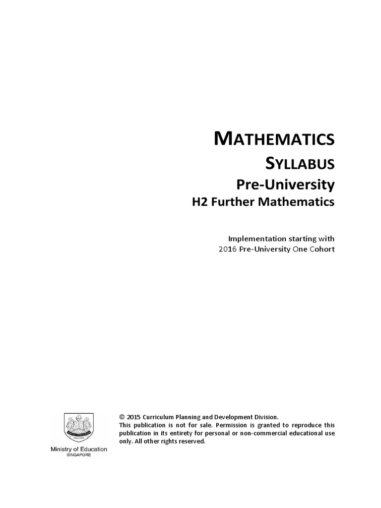 Pre University h2 Further Mathematics | PDF | Recurrence Relation ...