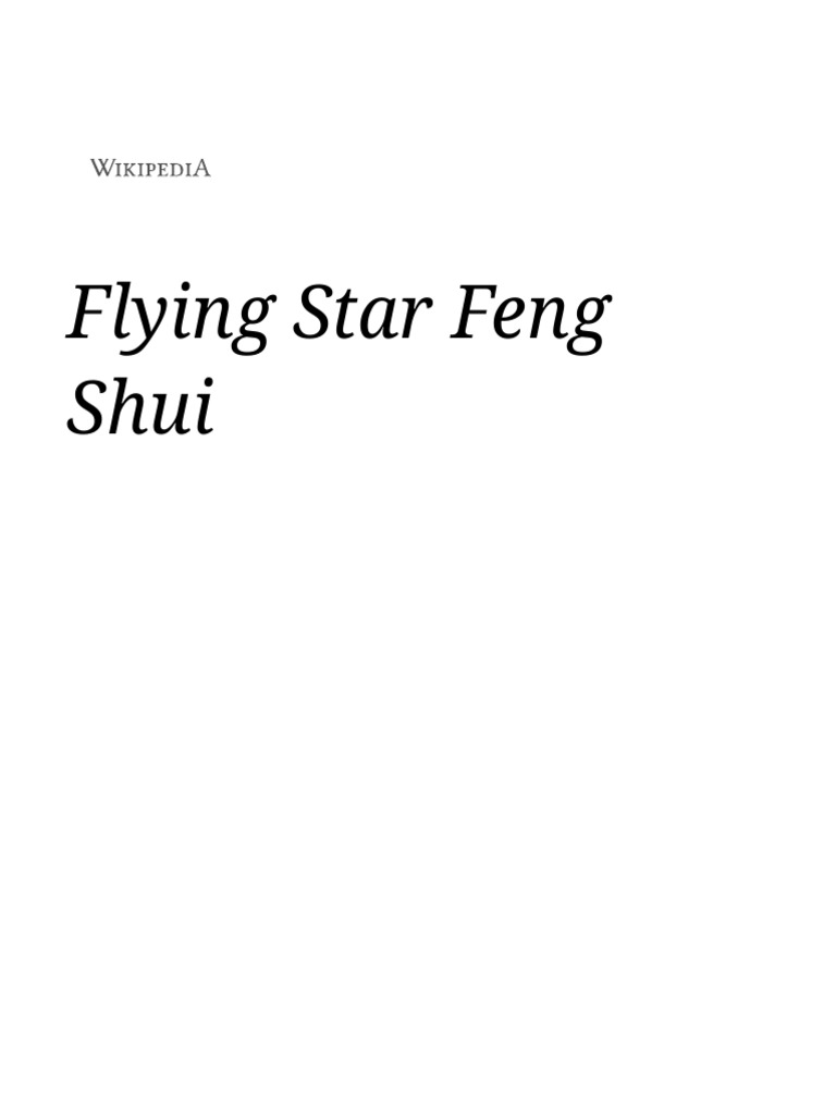 Flying Star Feng Shui Overview | PDF | Confucianism | Religion And Belief