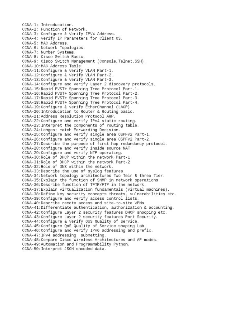 CCNA Classess | PDF | Computers | Technology & Engineering