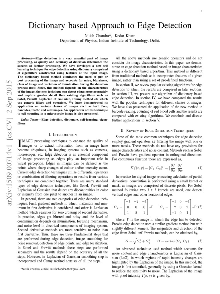 Advanced Edge Detection | PDF | Eigenvalues And Eigenvectors ...
