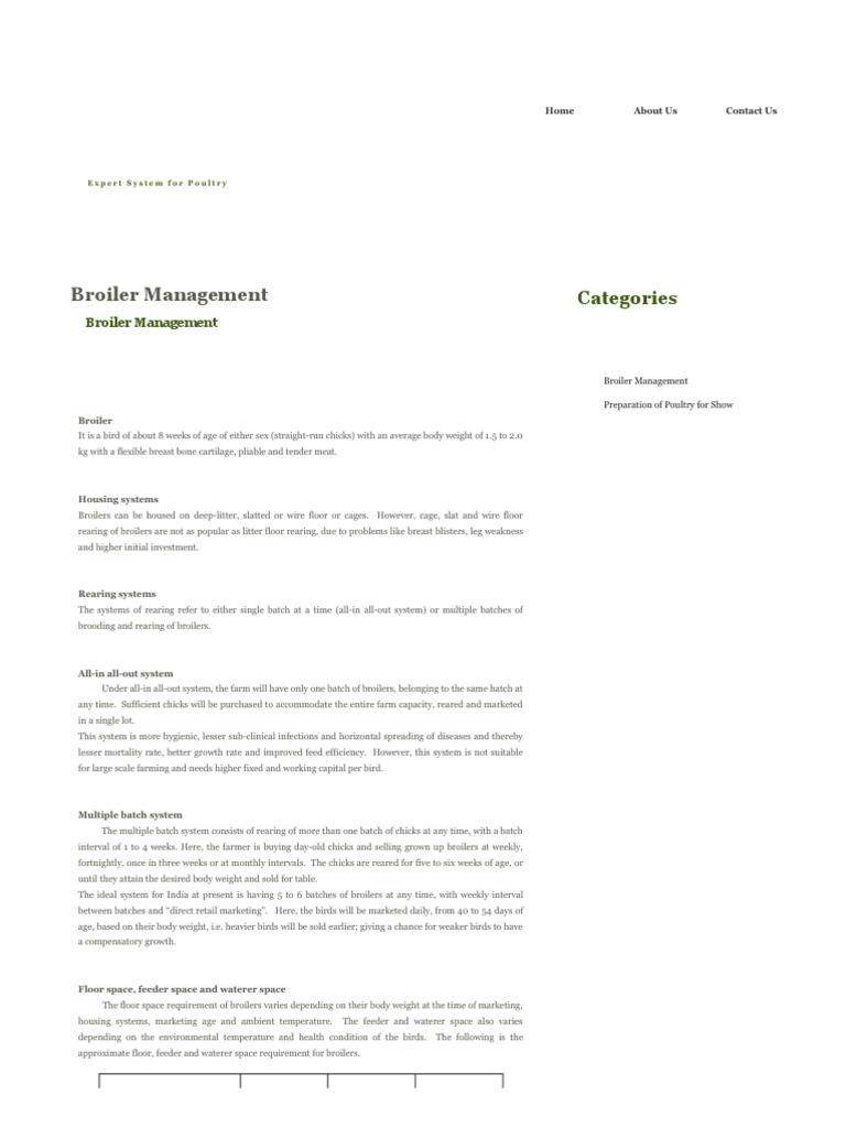 Broiler Management Pdf Broiler Birds