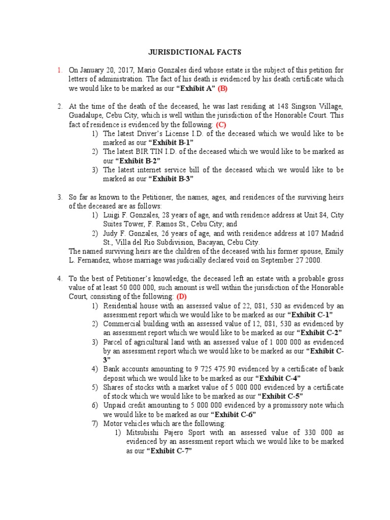 Script For Initial Hearing Jurisdictional Facts | PDF | Private Law ...