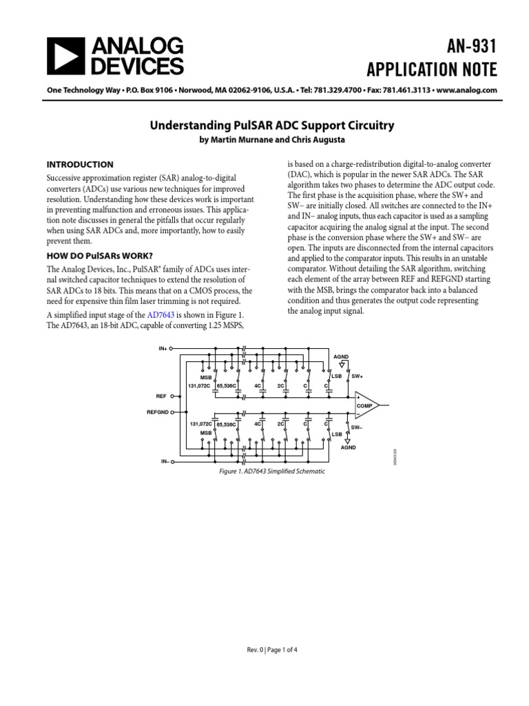 An 931 Appnote Ad7689 | PDF | Analog To Digital Converter | Capacitor