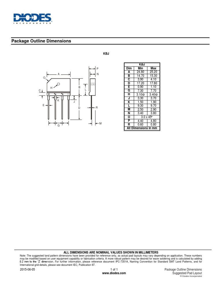 Package Outline Dimensions Suggested Pad Layout | Download Free PDF ...