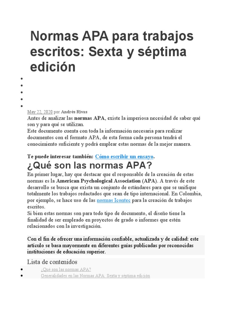 Anexos 7ma Edición Normas APA | PDF | Estilo apa | Citación