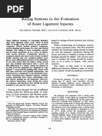 Tegner Lysholm Knee Scoring Scale - Orthopaedic Scores | PDF ...