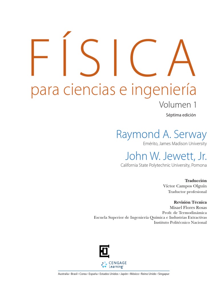 Física para ciencias e ingeniería Volumen 1 | PDF