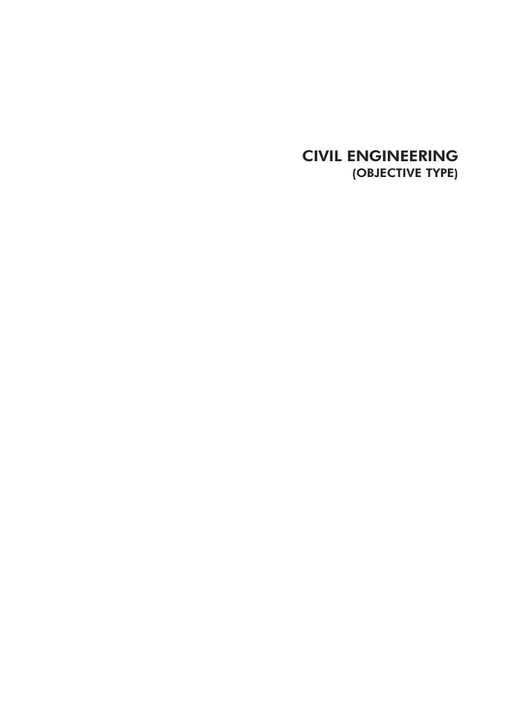 Civil Engineering: (Objective Type) | PDF | Buoyancy | Fluid Dynamics