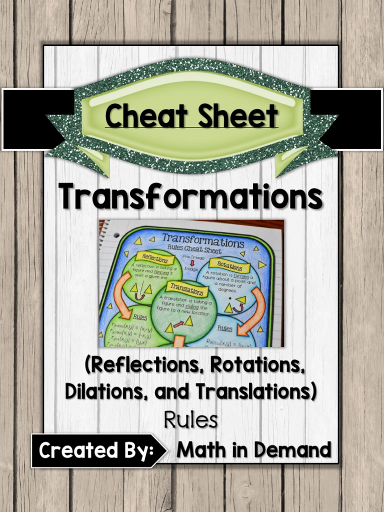 Cheat Sheet: Transformations | PDF | Communication | Computing And ...