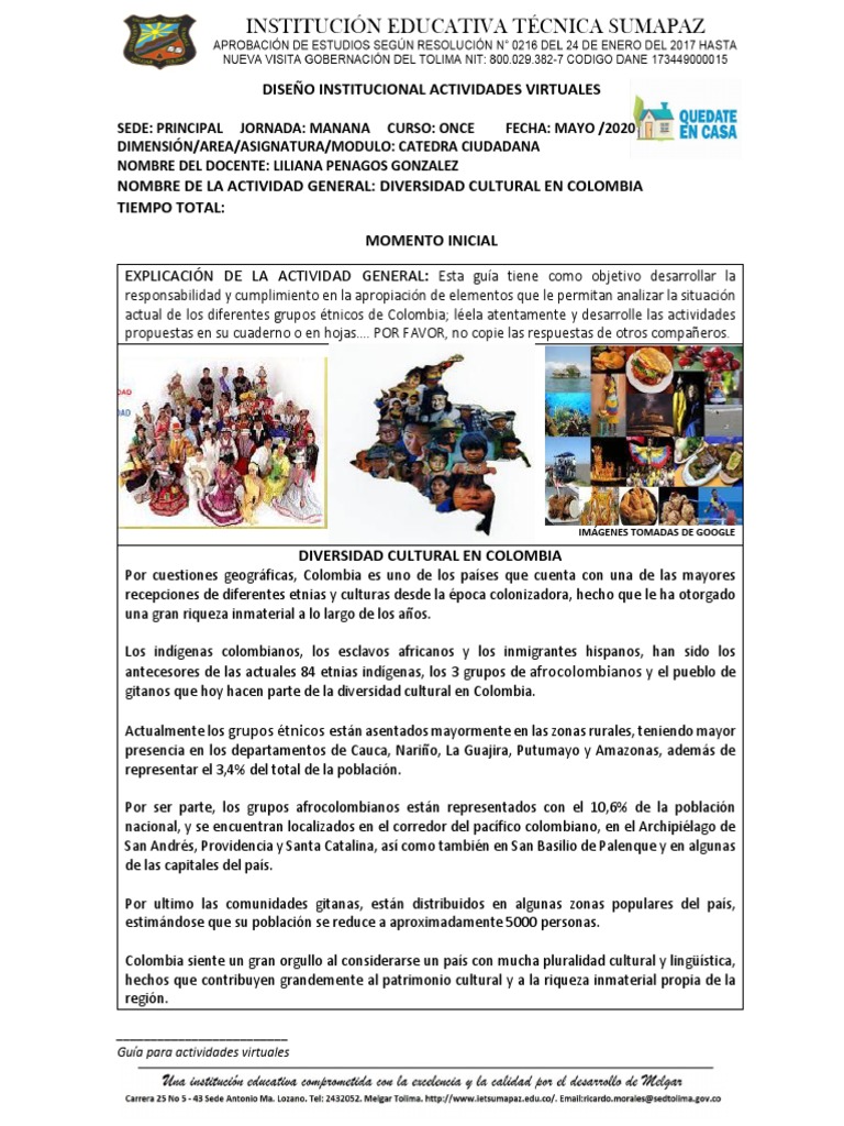 La diversidad cultural en Colombia: un análisis de sus grupos étnicos y ...