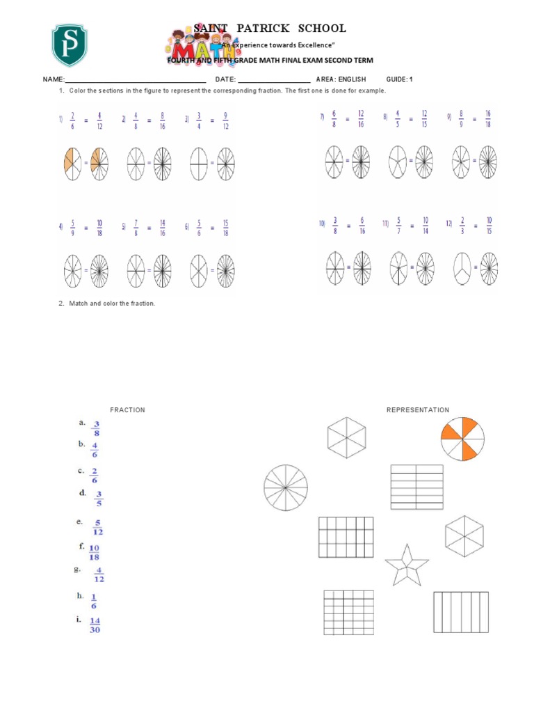 Final Exam Math Fourth and Fifth | PDF