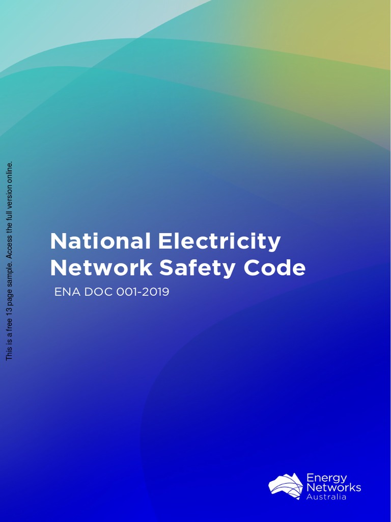 National Electricity Network Safety Code: ENA DOC 001-2019 | Download ...