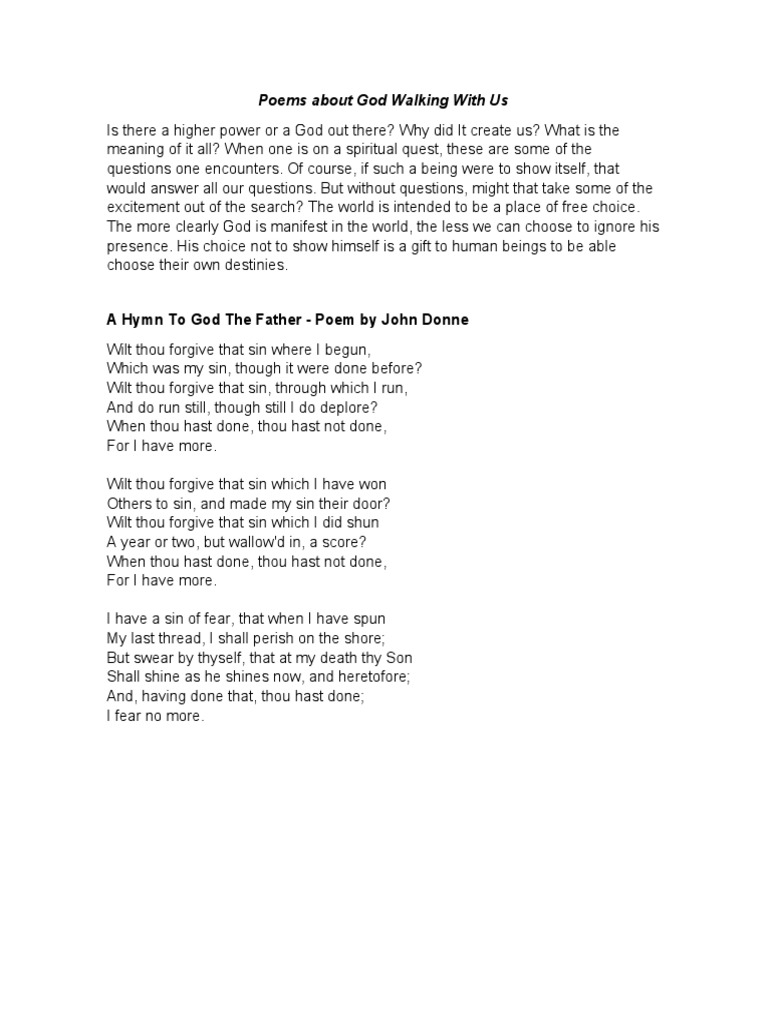 Poems About God | PDF | Jesus | Theology