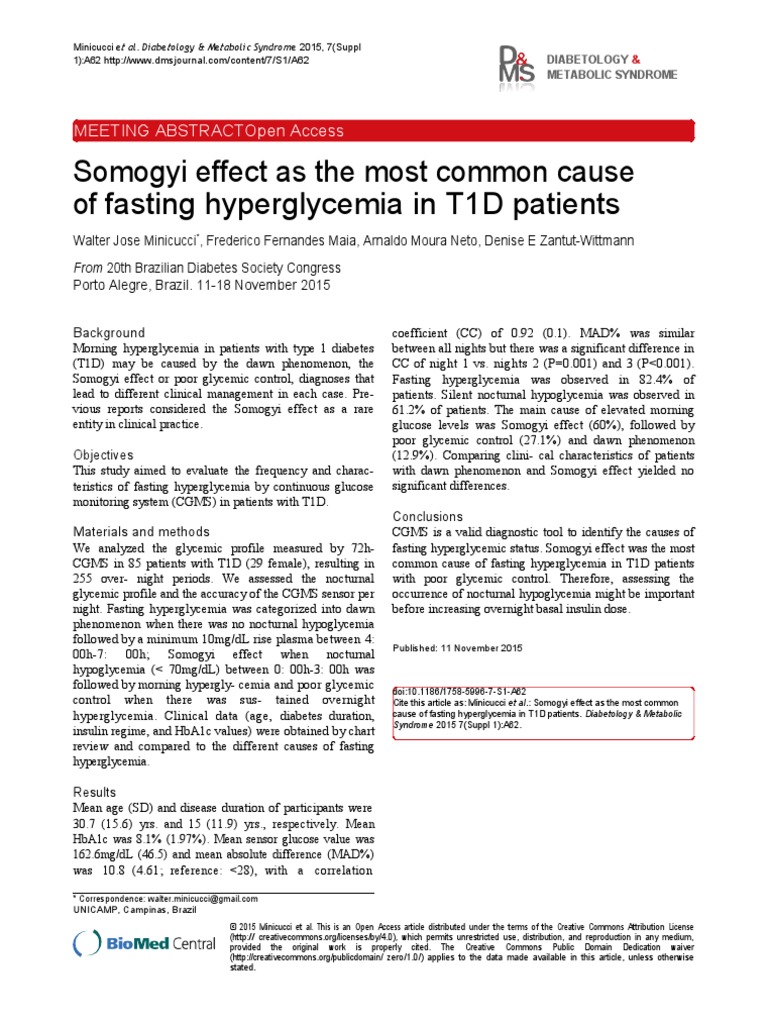 Minicucci Et Al - 2015 - Somogyi Effect As The Most Common Cause of ...