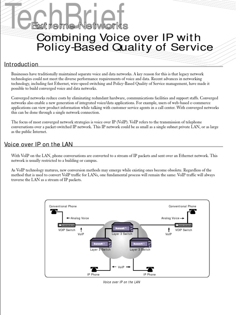 VoIP QoS Policy Traffic Priority | PDF | Voice Over Ip | Quality Of Service