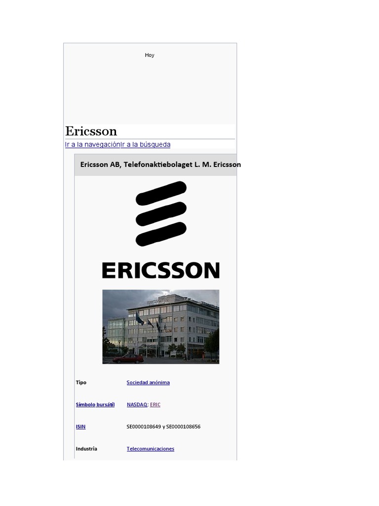 ERICSSON | PDF | Hewlett Packard | Energia General