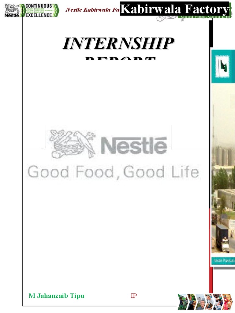 Mohammad Jahanzaib Tipu (Internship Report) | PDF | Nestlé | Hygiene