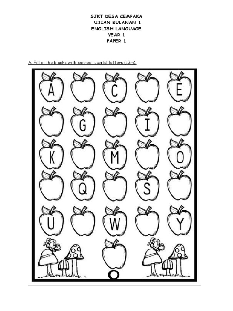 A. Fill in The Blanks With Correct Capital Letters (13m) | PDF
