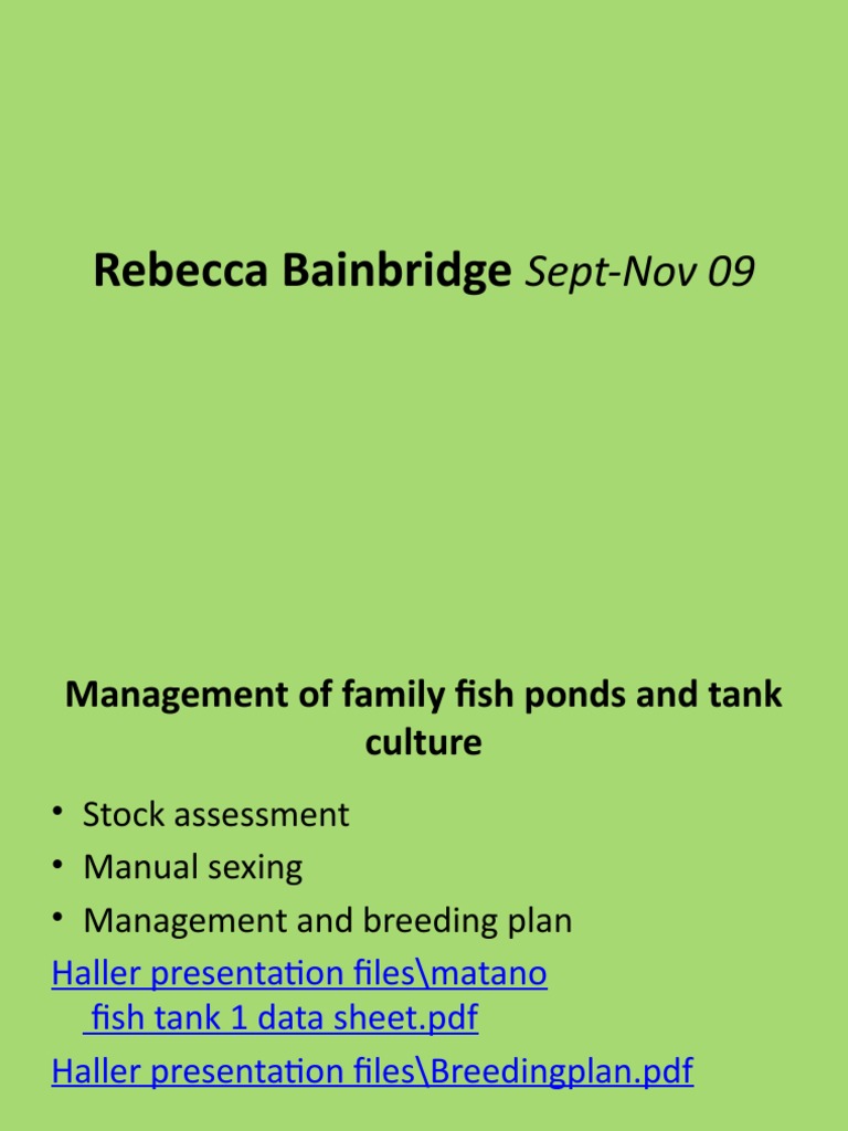 Rebecca Bainbridge: Sept-Nov 09 | PDF