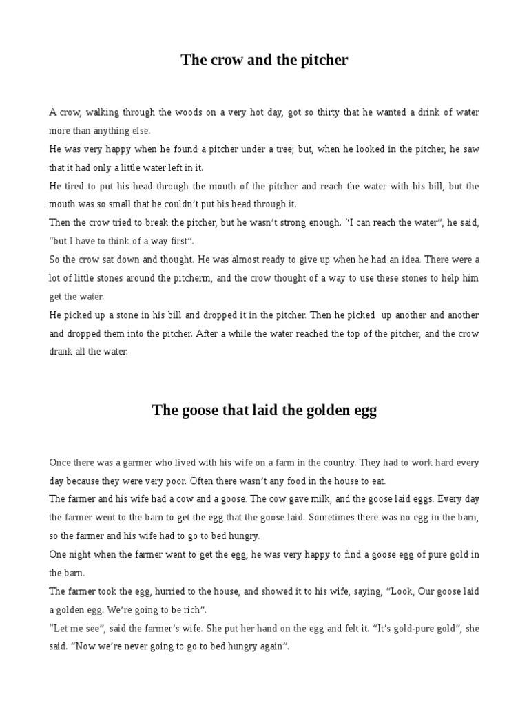 Tres Fabulas en Ingles PDF | PDF
