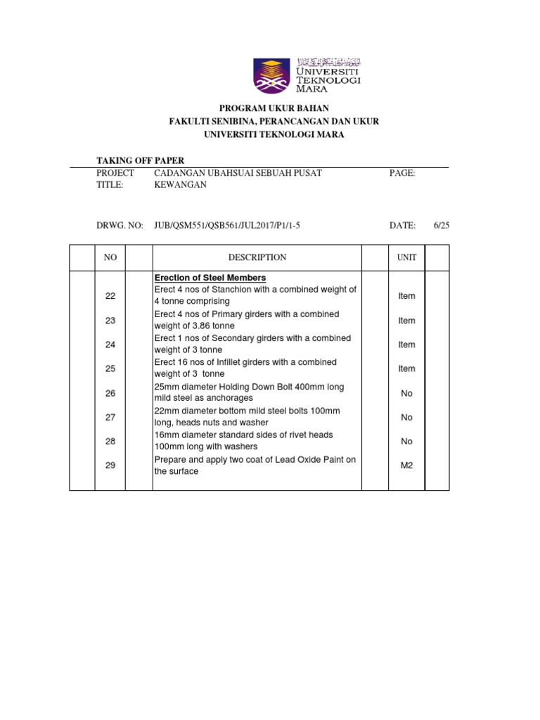 Taking Off List Ss | PDF