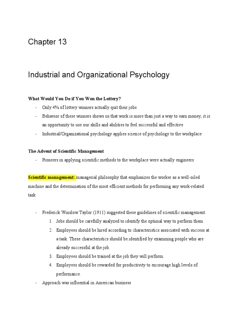 Psych 9C Ch13 - Indsutrial & Organizational Psychology | PDF | Performance Appraisal ...