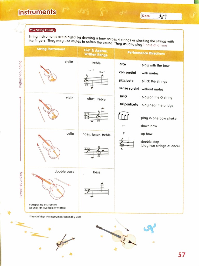 Instruments: Written Range | PDF | Clef | Woodwind Instruments
