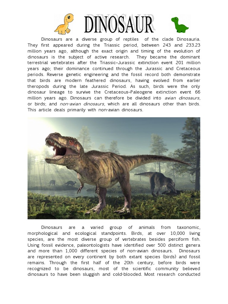 Dinosaur | PDF | Dinosaurs | Science