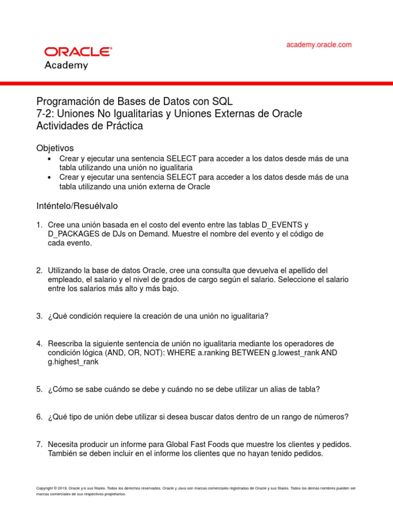 DP 7 2 Practice Esp | PDF | SQL | Software