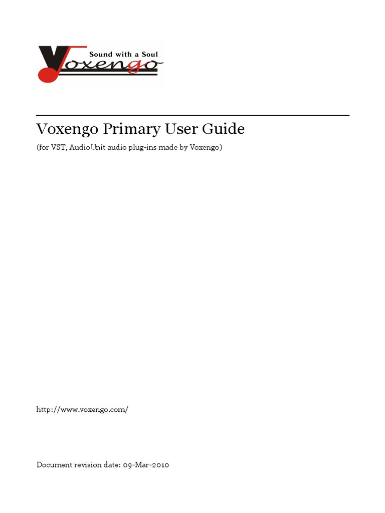 Voxengo Primary User Guide en | PDF | Equalization (Audio) | Computer Keyboard